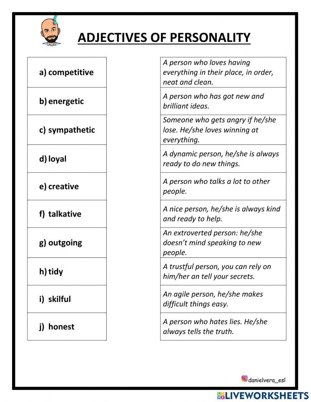 1493428 | Adjectives of Personality | Daniel Vera