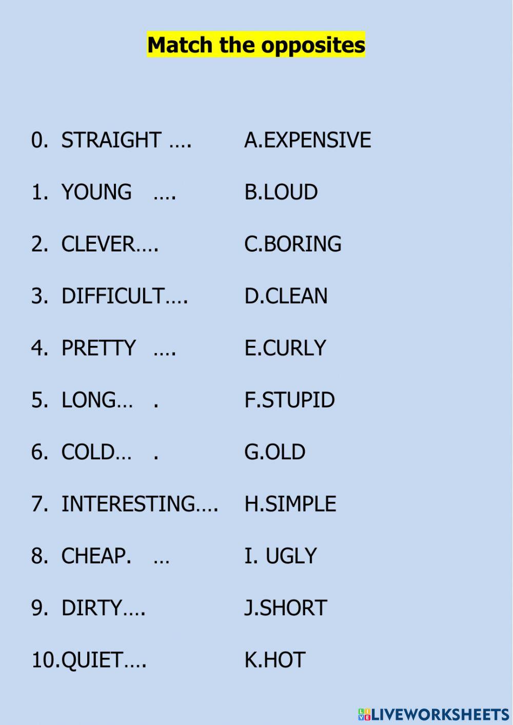 Vocabulary mix worksheet | Live Worksheets