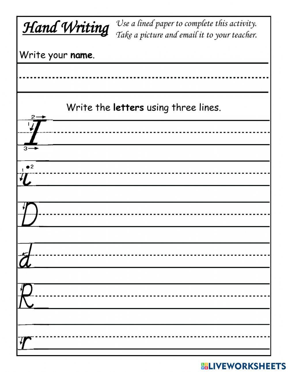 Hand Writing 1493888 | Norma Edwards | Live Worksheets