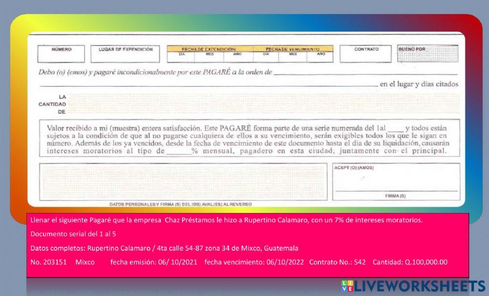 DOCUMENTOS PARA COMERCIO 2 online exercise for | Live Worksheets