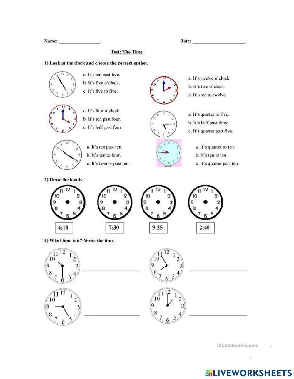 Telling Time 1494675 | Hasdiana | Live Worksheets