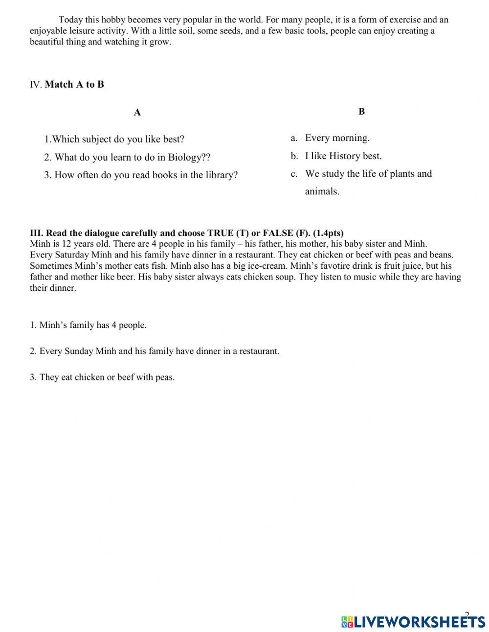 Hbvjhb worksheet | Live Worksheets