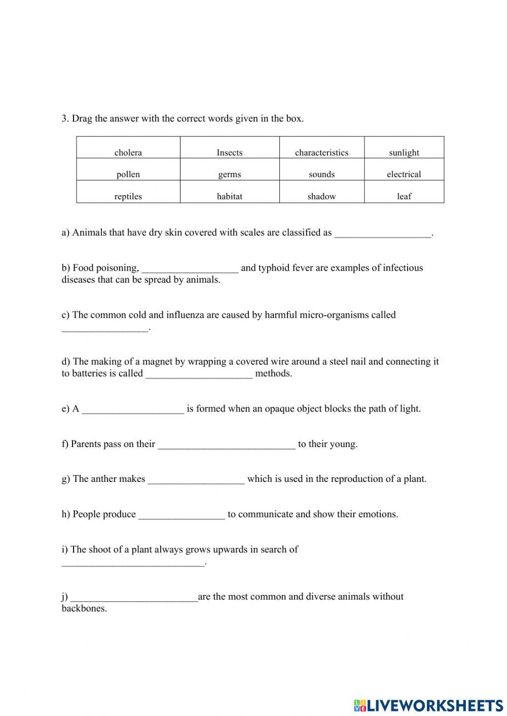 Topics YR5 1495551 | rosmega | Live Worksheets
