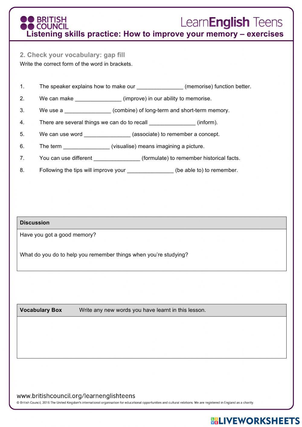 How to improve … | Free Interactive Worksheets | 4286966