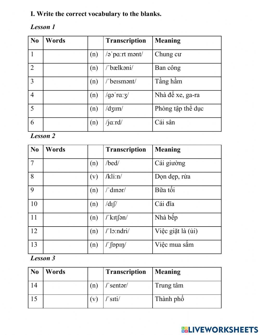 Test for unit 1 grade 6 worksheet | Live Worksheets