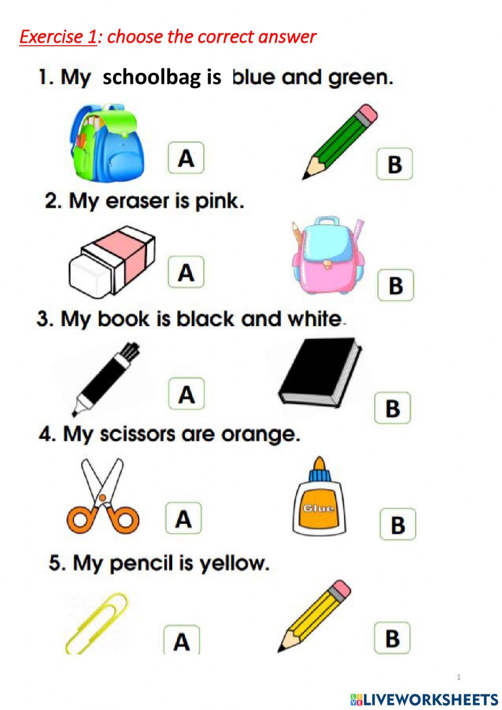 Worksheet 1 online activity for 2 | Live Worksheets
