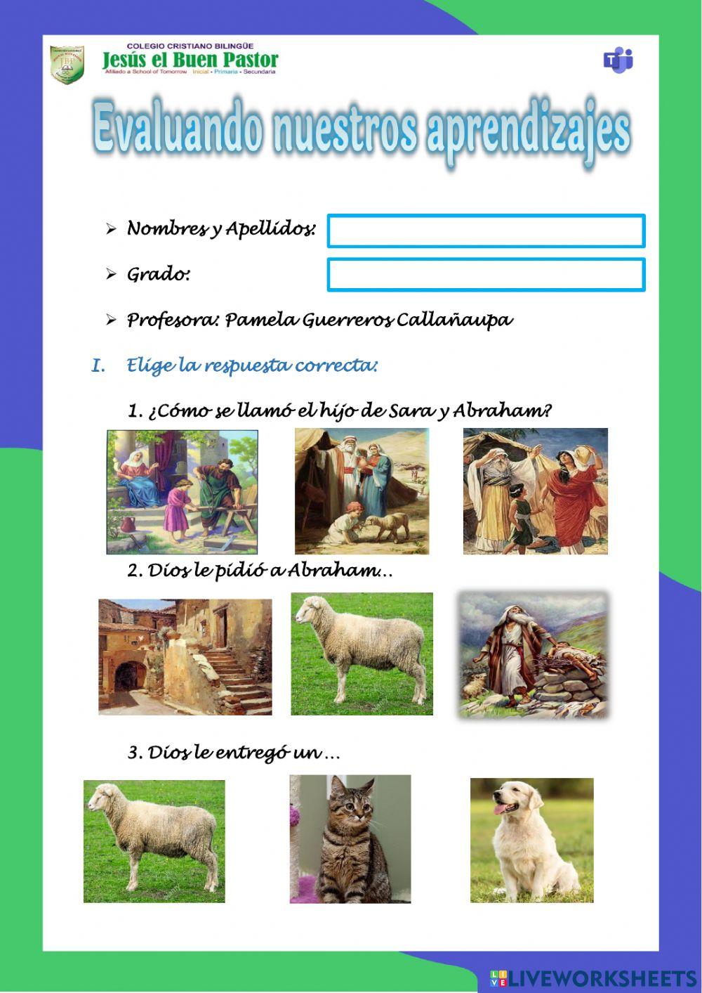 Isaac 1496361 | pamelaguerrerosjbp | Live Worksheets