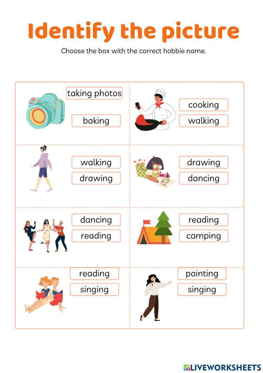 My favorite hob… | Free Interactive Worksheets | 1497097