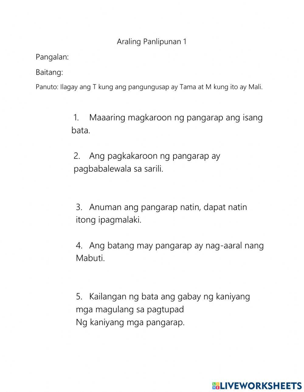 AP1- PAGPAPAHALAGA SA SARILI 3434995 | Maria Gressel