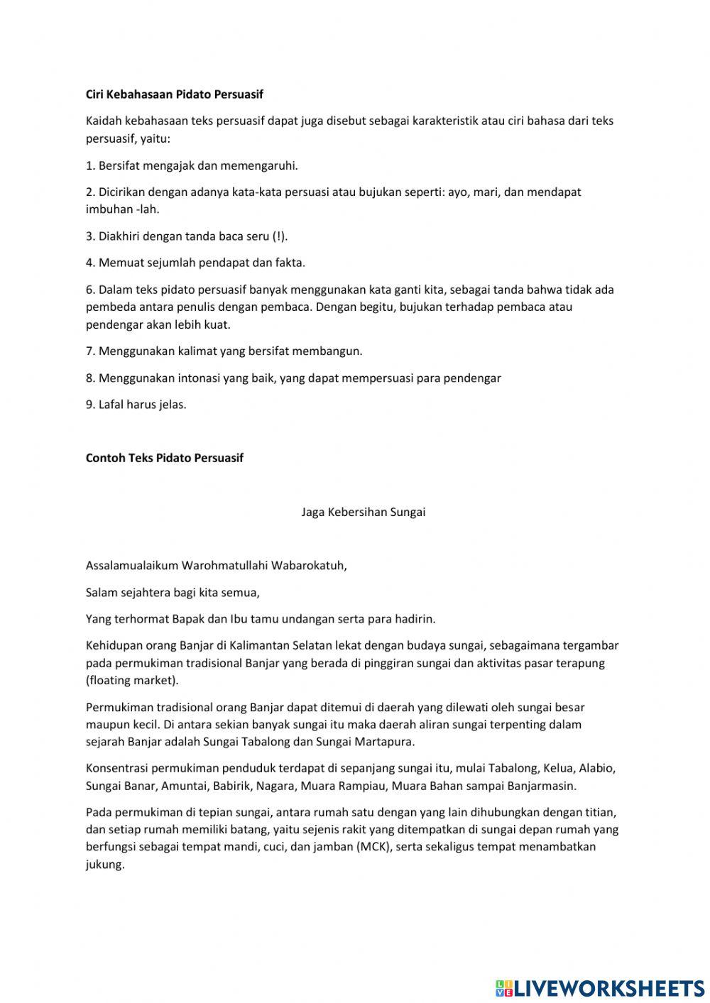 LKPD DIGITAL STRUKTUR DAN KAIDAH KEBAHASAAN TEKS PIDATO