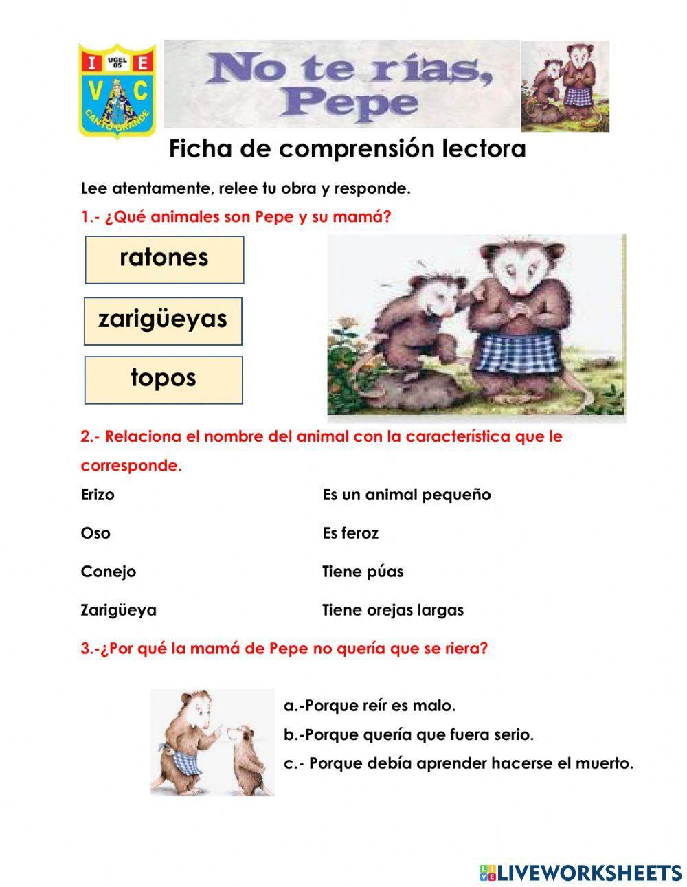 1498249 | No te rias Pepe | Prof_Bea | LiveWorksheets