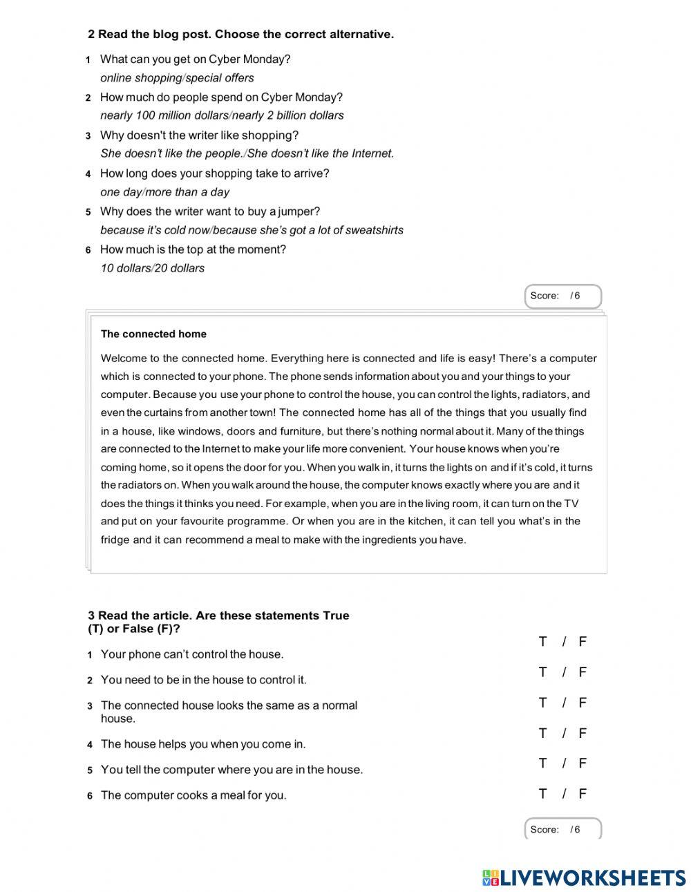 Teens 26-1b writing test worksheet | Live Worksheets