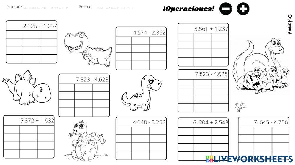 1498213 | Sumas y restas ABN con unidades de millar