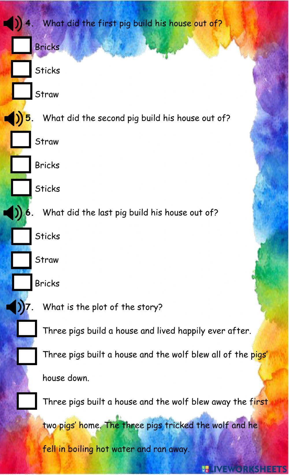 Listening Comprehension online exercise for 1 | Live Worksheets