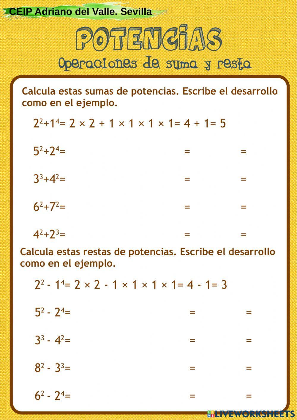 Suma Y Resta De Potencias Ejemplos Resueltos Yo Soy T - vrogue.co Suma Y Resta De Potencias Ejemplos Resueltos Yo Soy T - vrogue.co