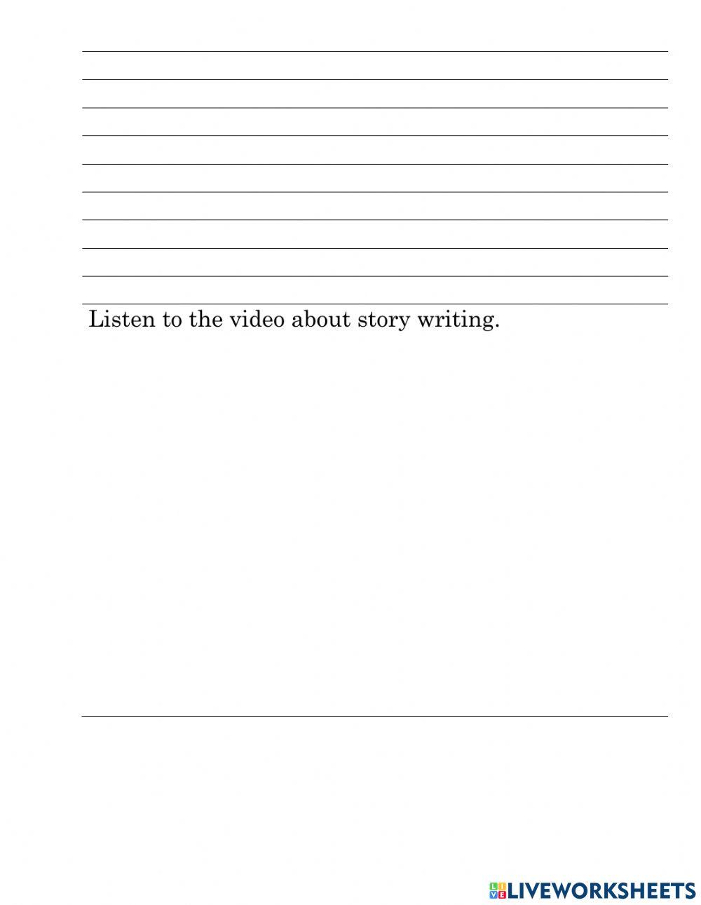 Story writing | Free Interactive Worksheets | 1499055