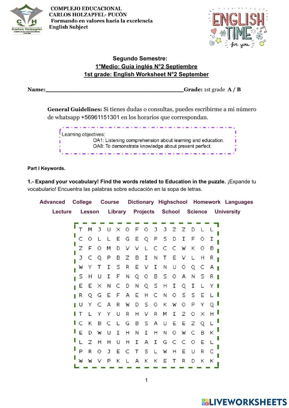 Worksheet N2 interactive worksheet | Live Worksheets