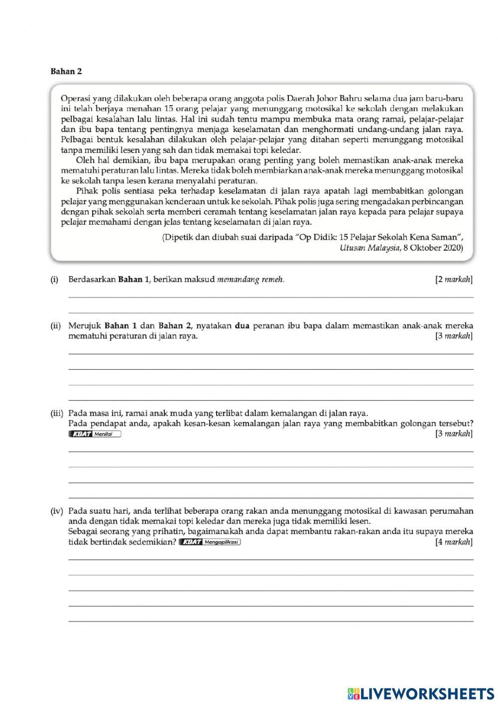 Latihan Pemahaman Interactive Worksheet 199 - vrogue.co Latihan Pemahaman Interactive Worksheet 199 - vrogue.co