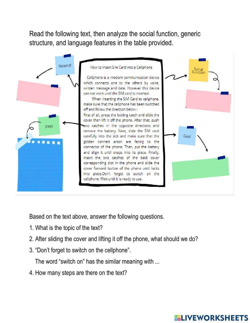 LKPD Procedure Text | Live Worksheets