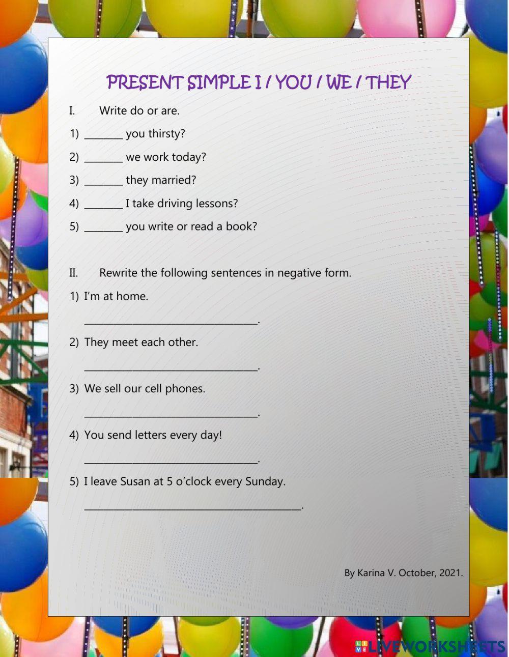 1499577 | Present simple I- YOU- WE- THEY | KarinaV_1