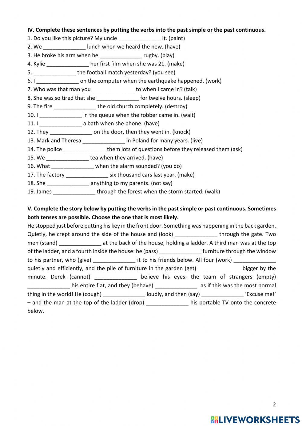 Anh NC - Topic 2.2 worksheet | Live Worksheets