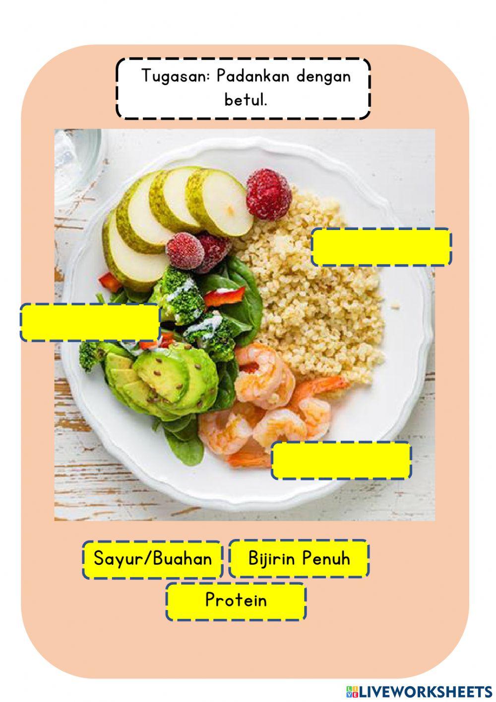 PJPK Y2 Pemakanan Seimbang worksheet | Live Worksheets
