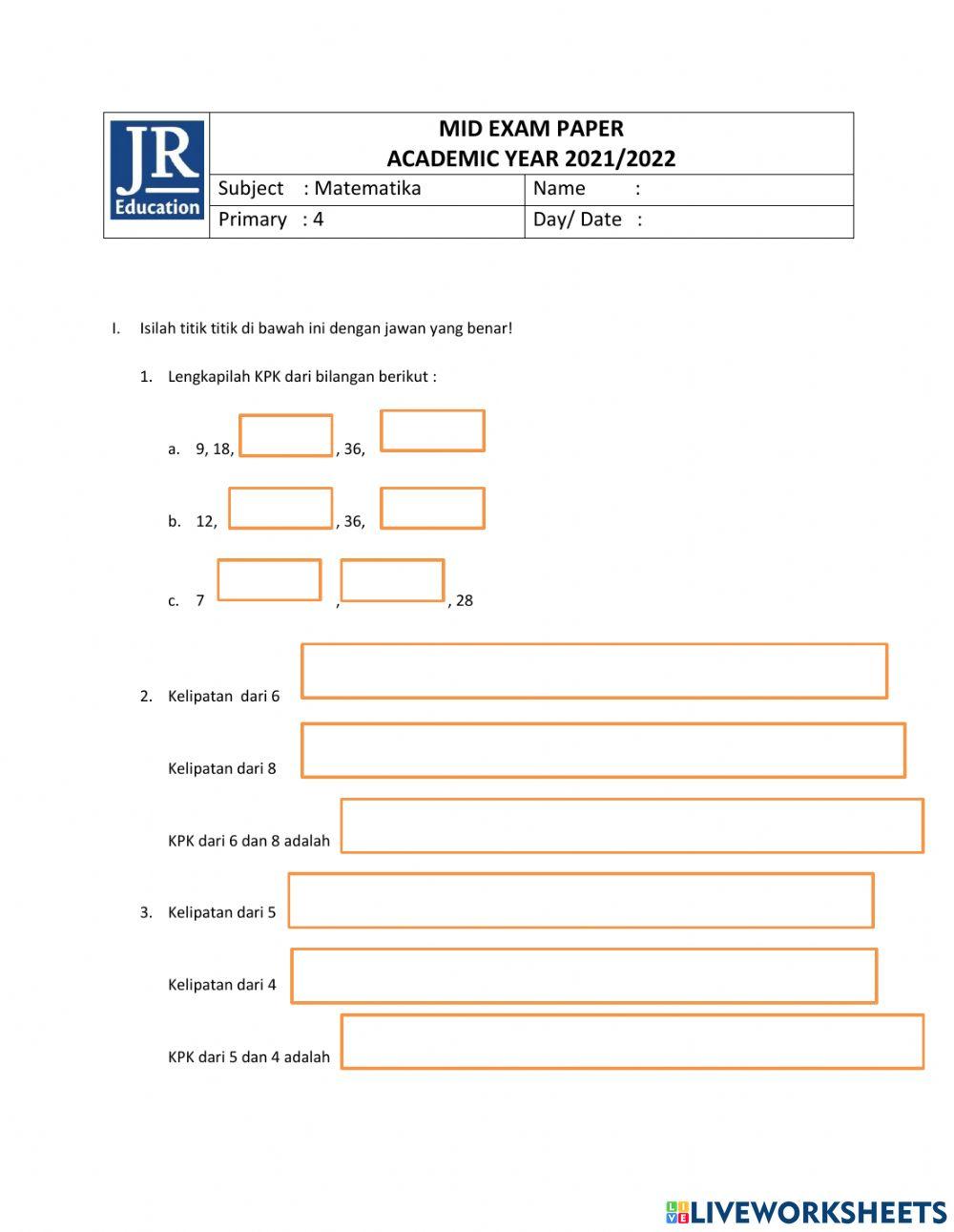 Ari 4 worksheet | Live Worksheets