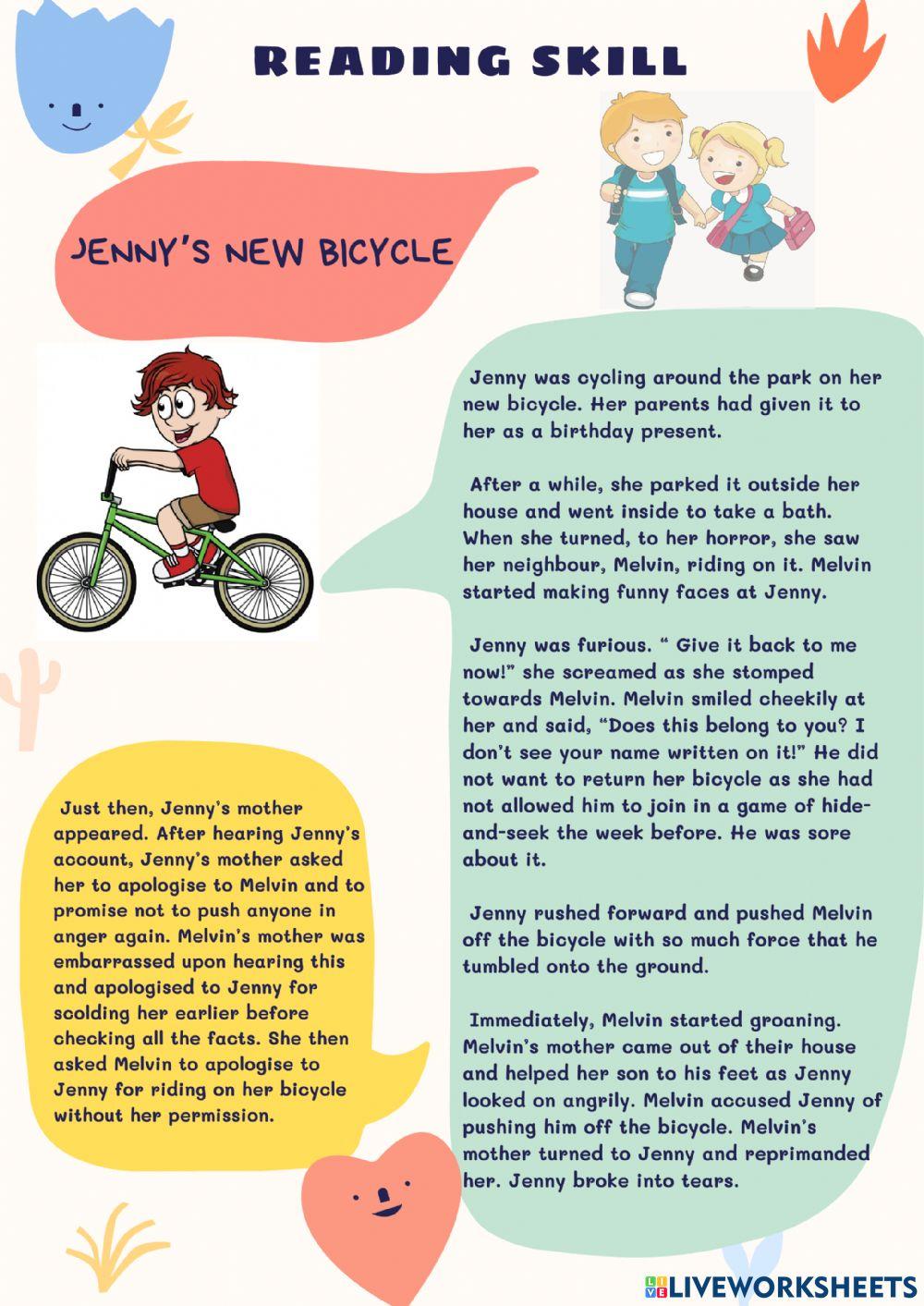 Reading Comprehension online exercise for 4 | Live Worksheets