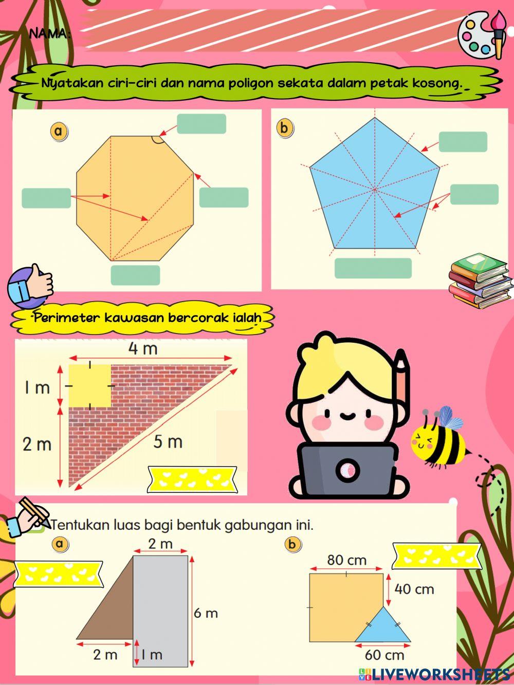 Latihan perimeter dan luas 1500886 | rohaida abdul