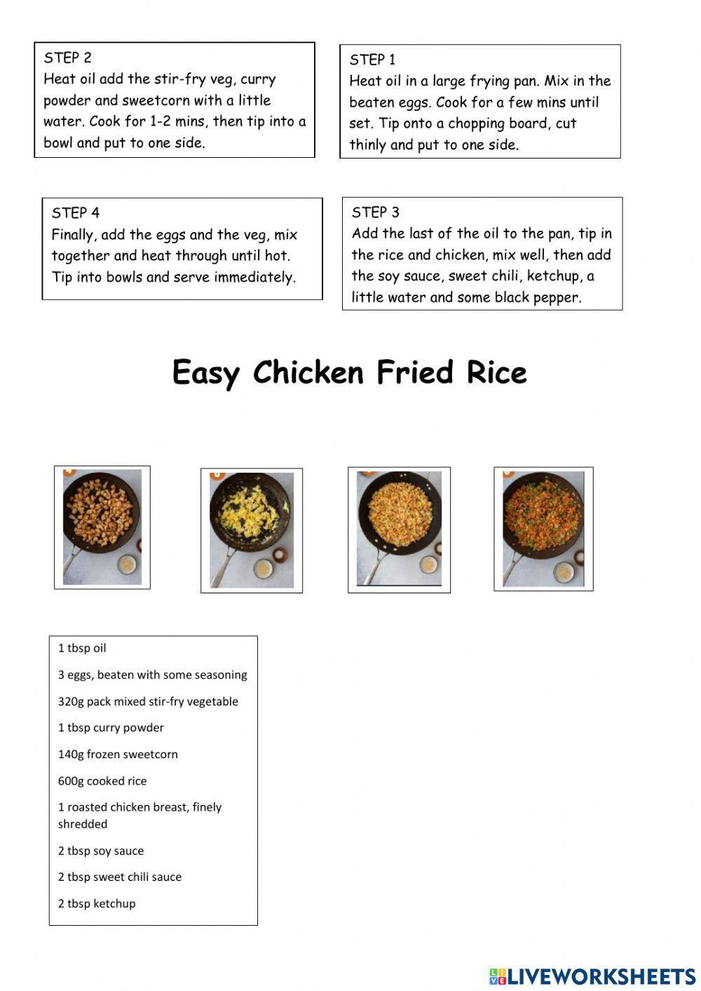 Kim Van der Weerd | Easy Chicken Fried Rice Instructions