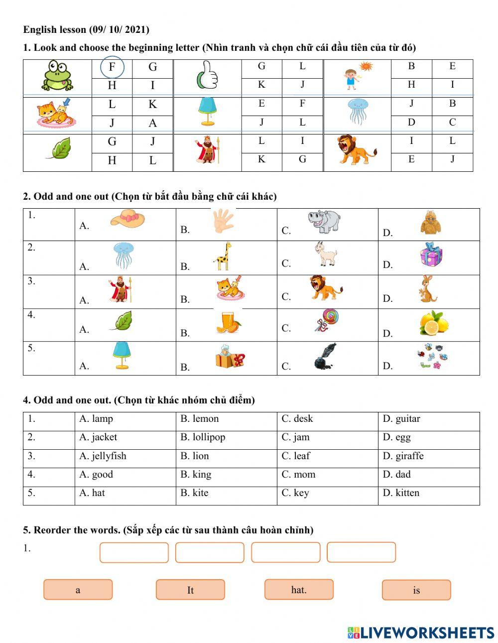 0910 Group 2 Letter L 1501207 | duyen98 | LiveWorksheets