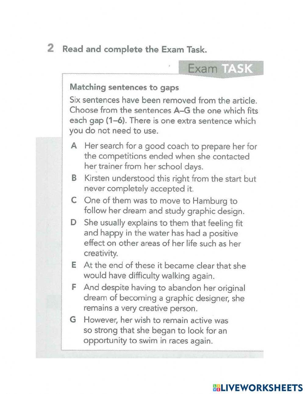 Reading online exercise for Grade 9 | Live Worksheets