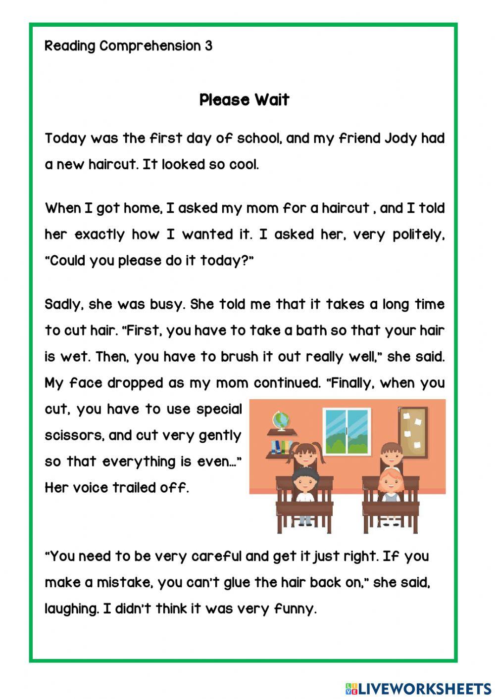 PLEASE WAIT online exercise for | Live Worksheets