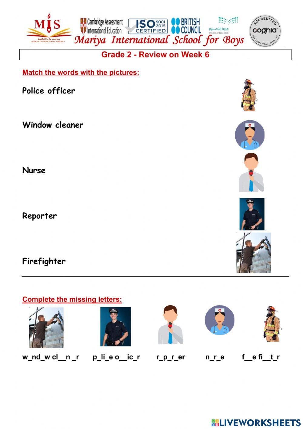 Week 6 Review worksheet | Live Worksheets