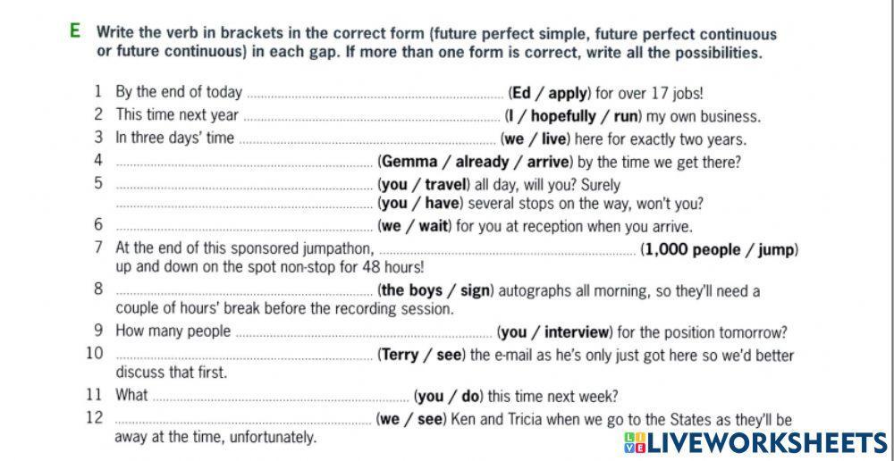 C1 unit 5 exerc… | Free Interactive Worksheets | 1502523
