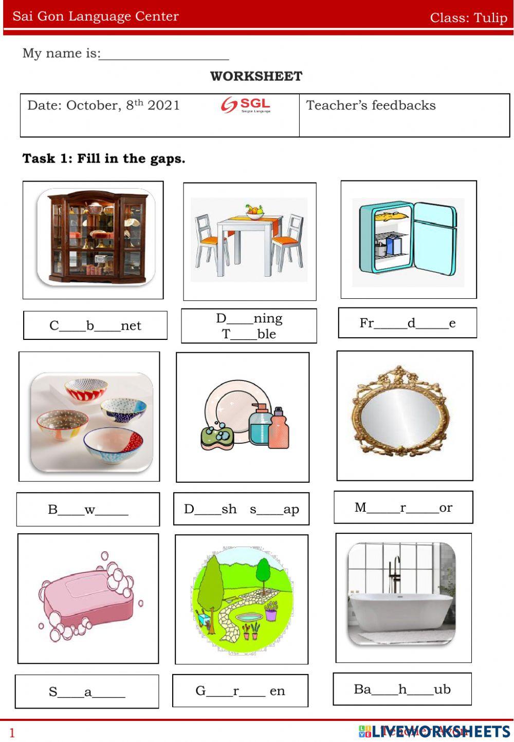 Worksheet tulip interactive activity for 3 | Live Worksheets