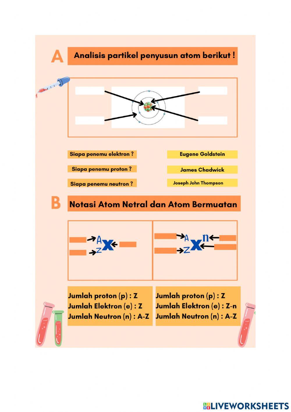 Struktur Atom interactive exercise for Senior High School | Live Worksheets