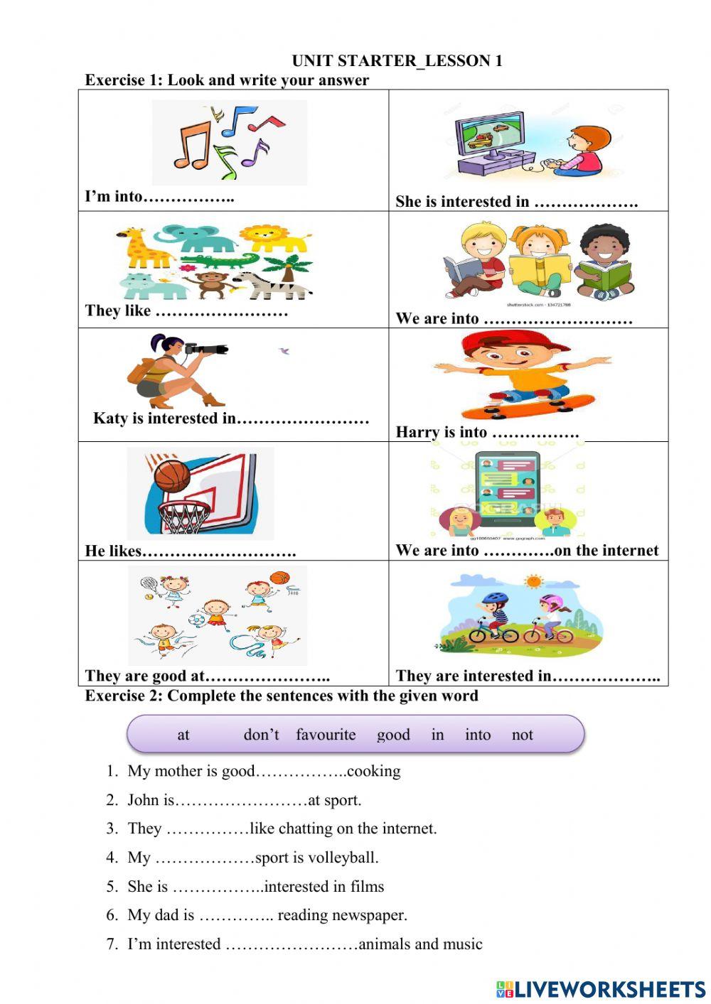 Unit starter activity | Live Worksheets