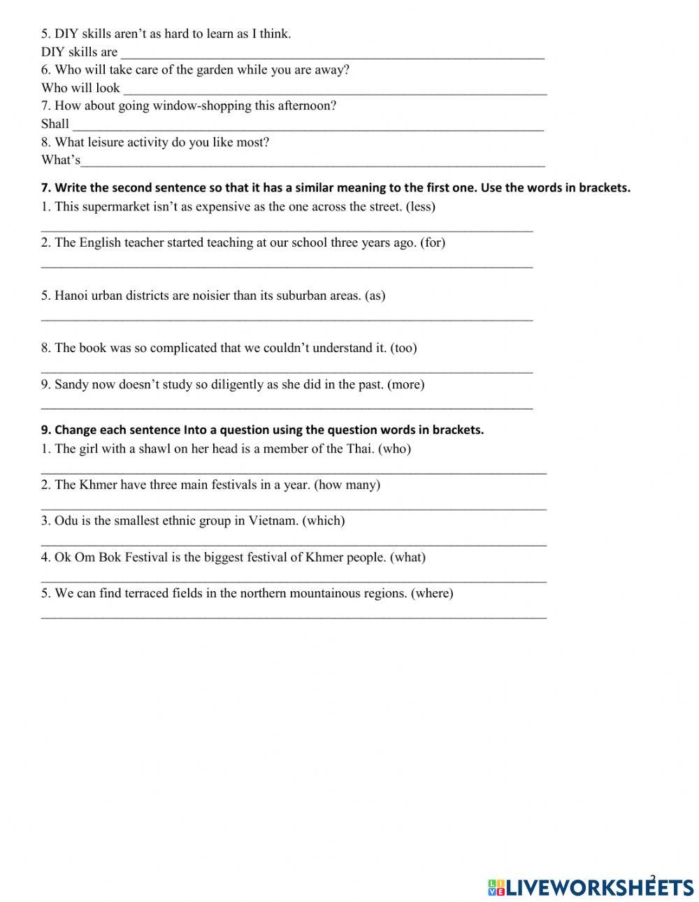 G8 midterm1 worksheet | Live Worksheets