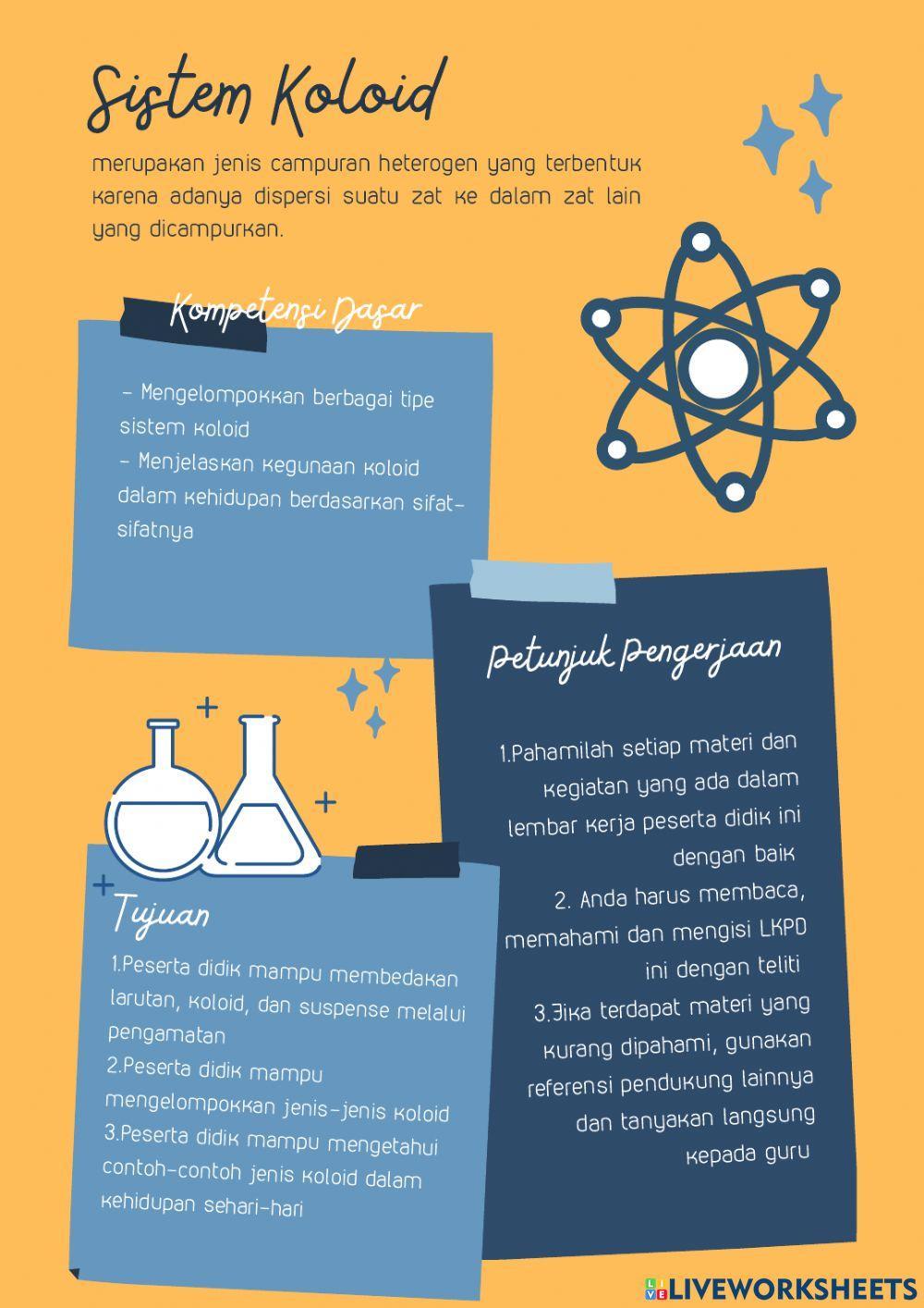 Sistem Koloid exercise | Live Worksheets