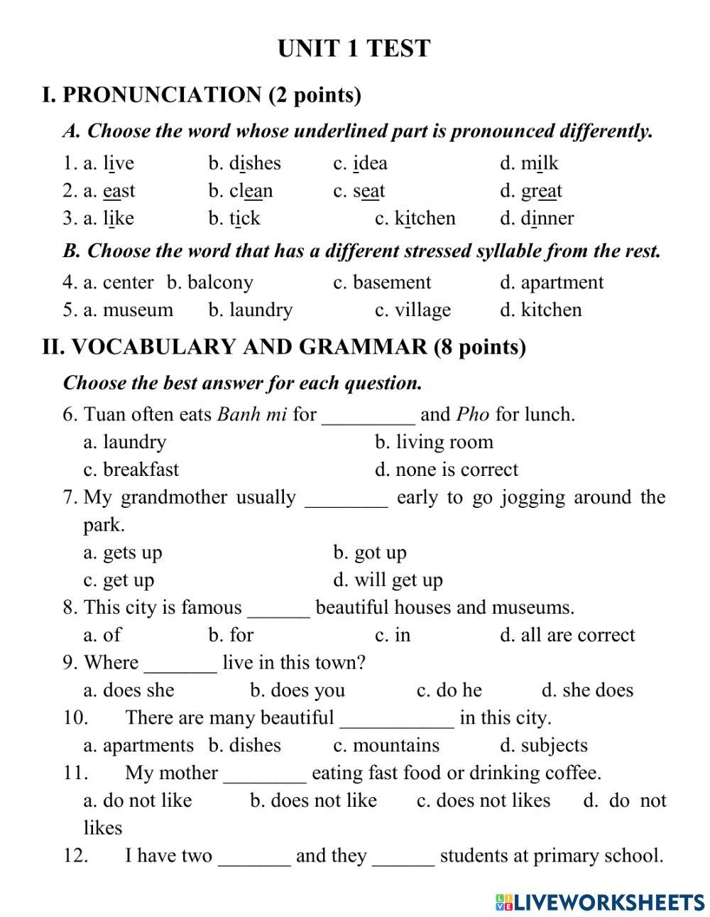 G6 practice 15' worksheet | Live Worksheets