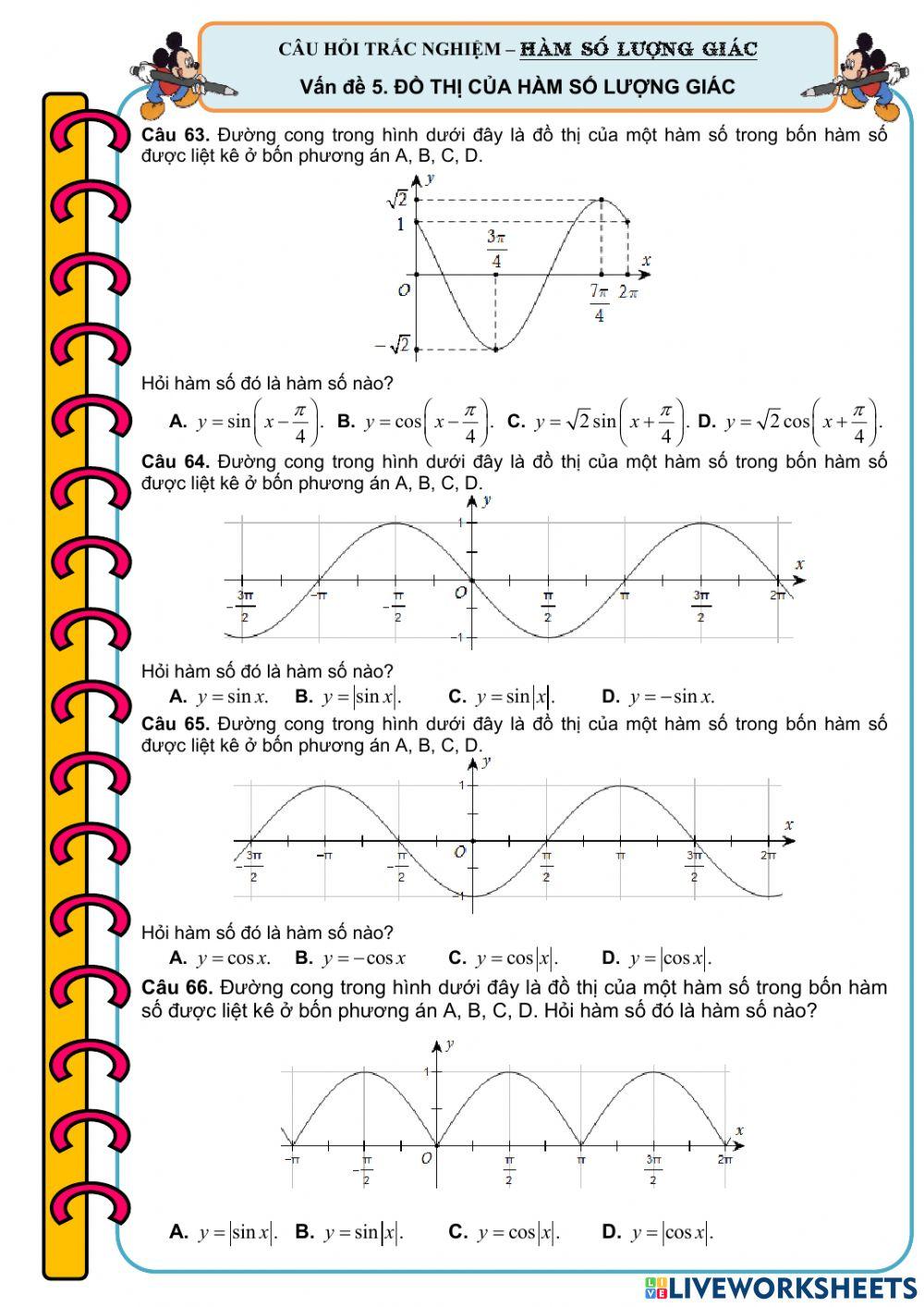 Toán 11 online exercise for 11 | Live Worksheets