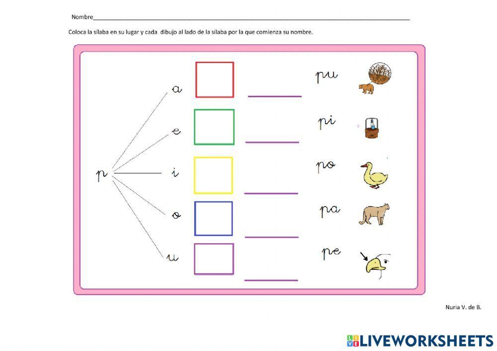 Ficha letra p 1504756 | aliciaespinar | LiveWorksheets