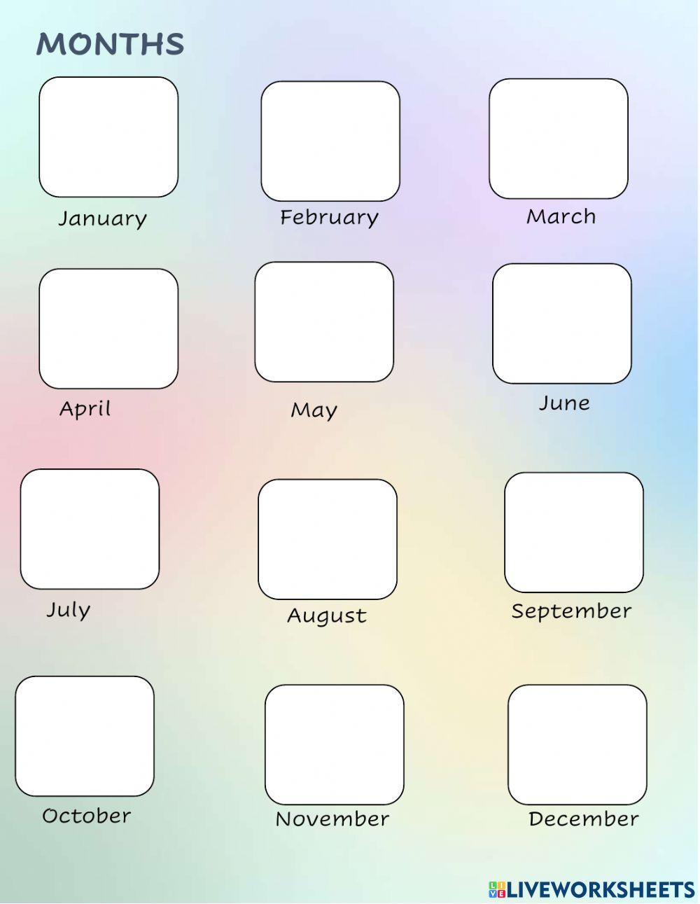 Months activity for Basic | Live Worksheets