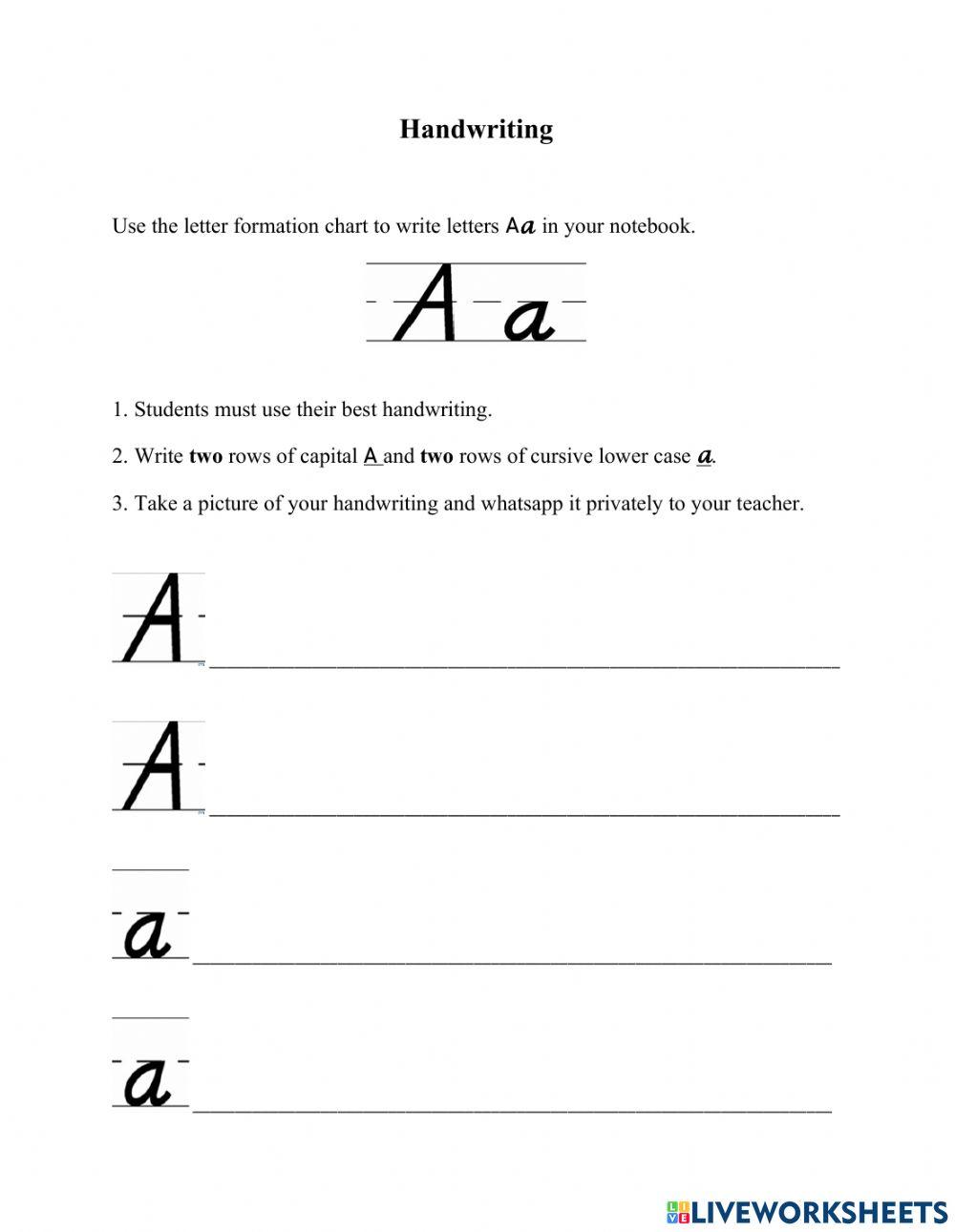 1505237 | Handwriting | Kaylahpinder | LiveWorksheets