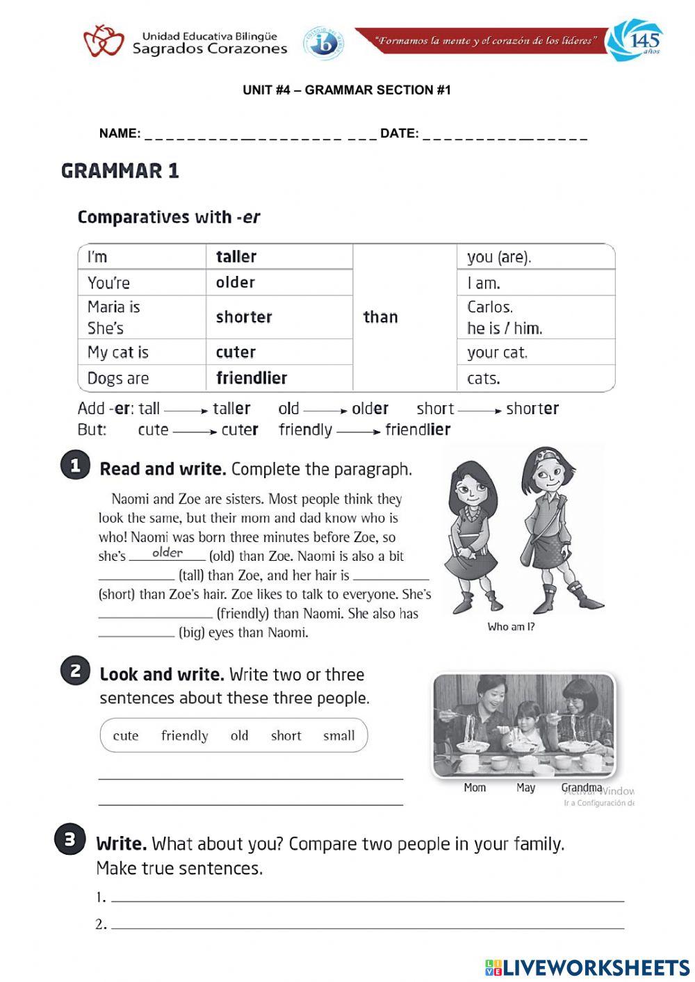 Comparatives er 2 1505236 | squimi | LiveWorksheets