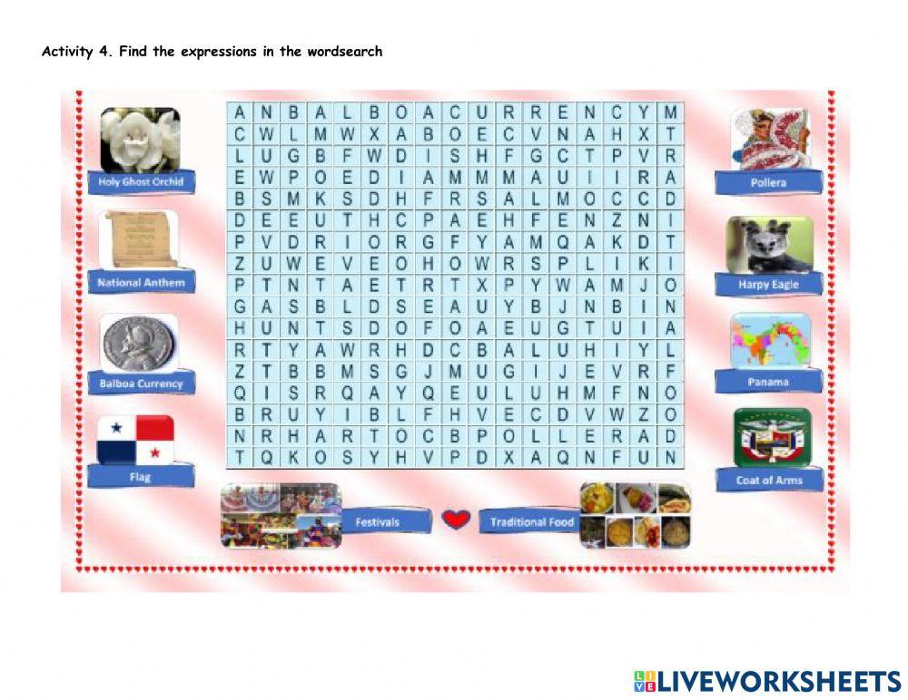National Holidays in Panama worksheet | Live Worksheets