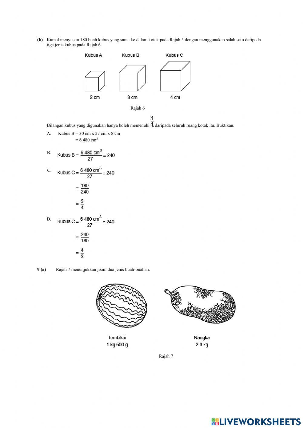 Kertas 2 online pdf worksheet | Live Worksheets