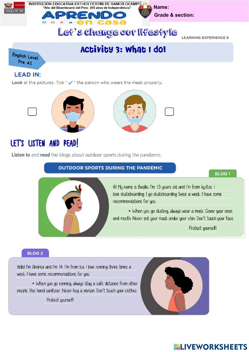 What I do! interactive worksheet | Live Worksheets