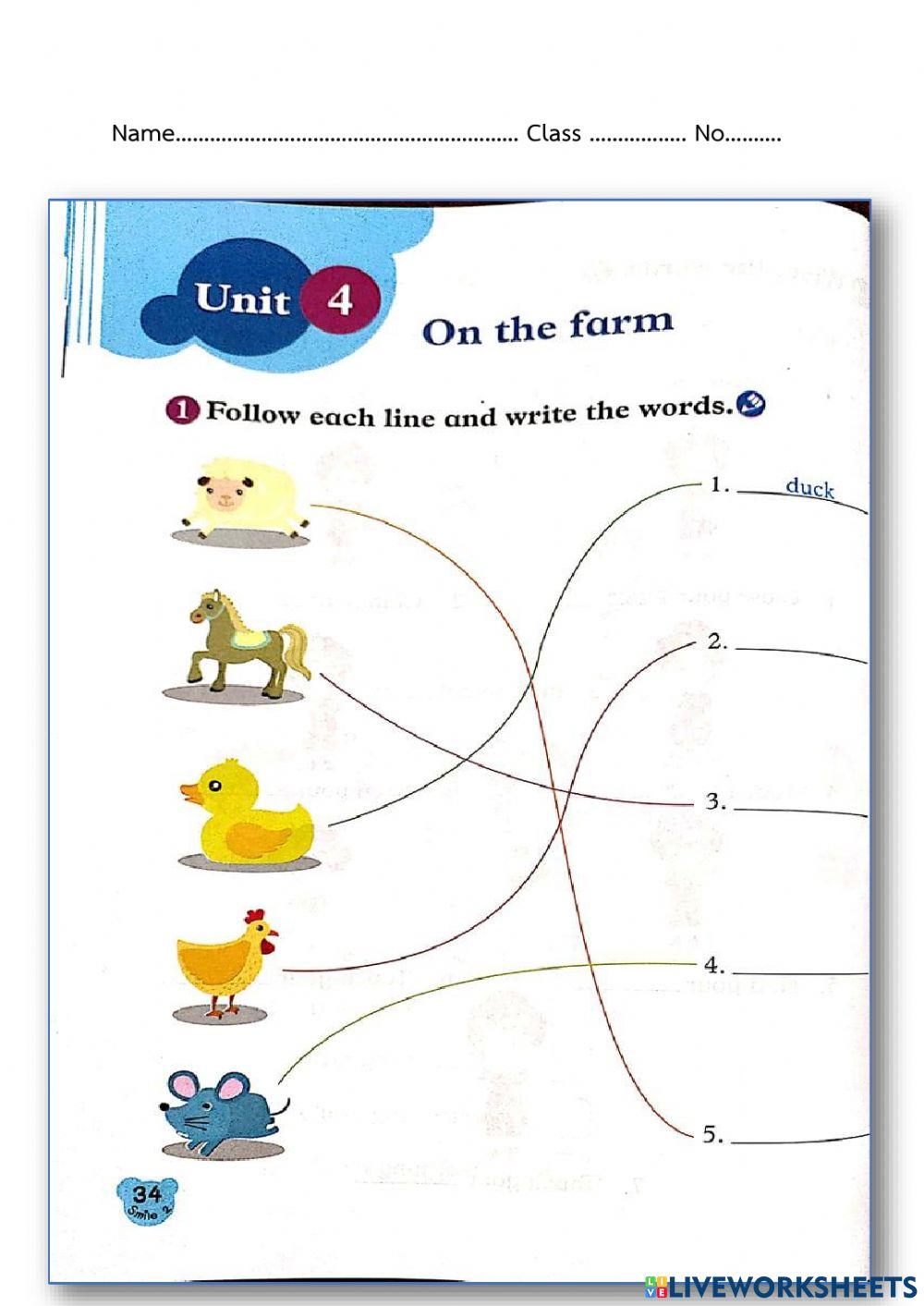 Farm1 worksheet | Live Worksheets